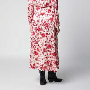 Isabel Marant Étoile Hilza Skirt In Printed Silk Dévoré Georgette