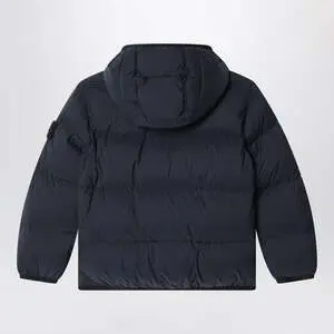 Stone Island Hooded Down Jacket - Blue