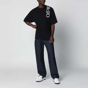 OFF-WHITE™ Crewneck T-shirt With Printed Logo In Cotton