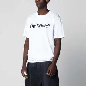 OFF-WHITE™ T-shirt With Embroidered Logo - White