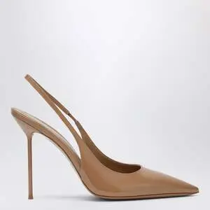 Paris Texas Patent Leather Lidia Slingback Pumps - Beige