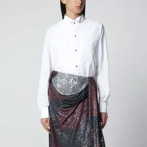 MAISON MARGIELA Long-sleeve Cotton Poplin Shirt - White