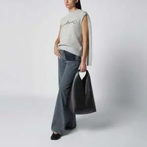 MAISON MARGIELA Large Japanese Bag With Jewel Handle In Leather - Black