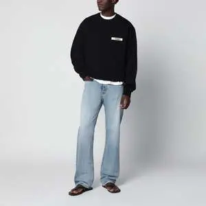 Jacquemus Crewneck Sweatshirt With Grosgrain Logo Detail