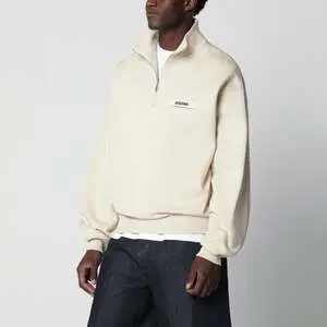 Jacquemus Half-zip Sweatshirt With Grosgrain Logo Detail