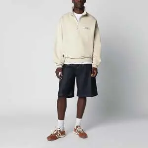 Jacquemus Half-zip Sweatshirt With Grosgrain Logo Detail