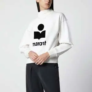 Isabel Marant Étoile Moby Sweatshirt In Écru Cotton With Logo - White