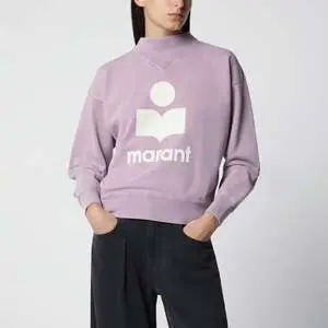 Isabel Marant Étoile Moby Sweatshirt In Rosewood Cotton With Logo - Pink