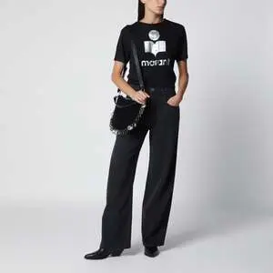 Isabel Marant Étoile Zewel Logo Linen T-shirt - Black