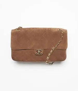 Chanel Maxi Flap Bag In Grained Calfskin - Camel