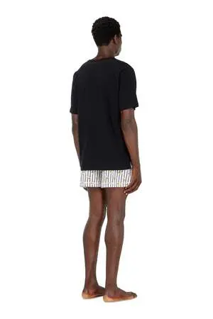DIESEL® Cotton Pajama Set With Graphic T-shirt And Printed Shorts