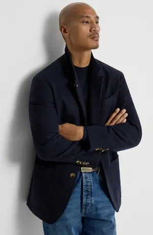 Brunello Cucinelli Lightweight Water-resistant Cashmere Blazer - Navy Blue
