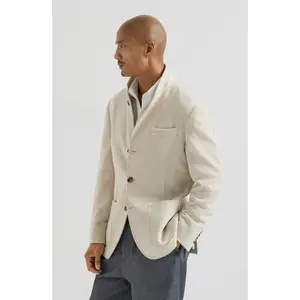Brunello Cucinelli Lightweight Water-resistant Cashmere Outerwear Blazer - Sand