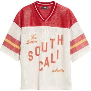 Amiri Perforated Leather Football Jersey - Ivory