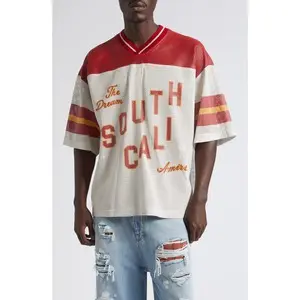 Amiri Perforated Leather Football Jersey - Ivory