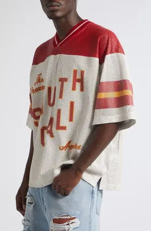 Amiri Perforated Leather Football Jersey