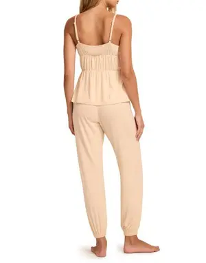 ADORE ME Paulina Cami And Pants Pajama Set - Light Beige