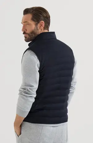 Brunello Cucinelli Lightweight Cashmere Flannel Down Vest