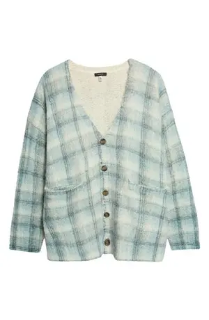 R13 Plaid Alpaca-blend Cardigan