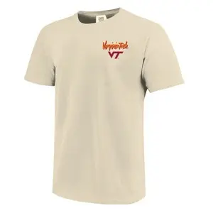 IMAGE ONE Virginia Tech Hokies Comfort Colors Hand-drawn Campus Stack T-shirt