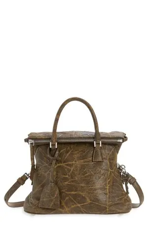 MAISON MARGIELA 5ac Soft Mini Leather Crossbody Bag - Brown