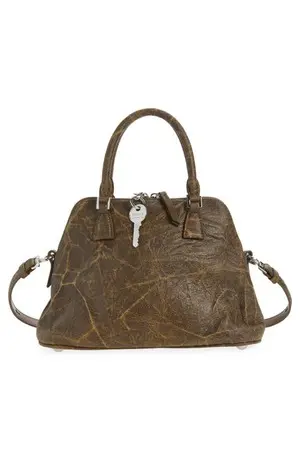 MAISON MARGIELA 5ac Soft Mini Leather Crossbody Bag - Brown