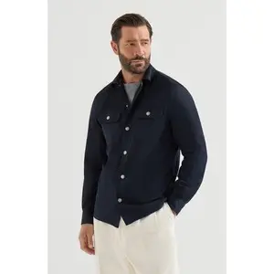 Men's Navy Overshirts