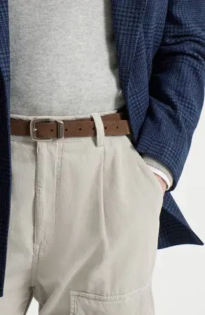 Brunello Cucinelli Reversed Leather Belt
