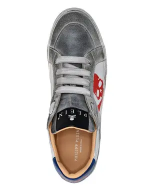 Philipp Plein Retrokickz Low-top Sneakers With Skull And Logo Accents