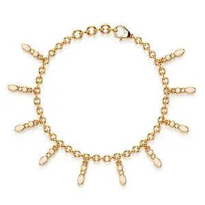 LINDA FIORE Amalei 18k Gold Vermeil Bracelet With Cream Enamel - White
