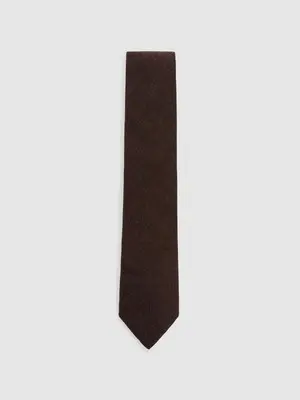 REISS Romolo Tie - Chocolate Brown