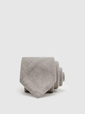REISS Romolo Tie - Soft Grey