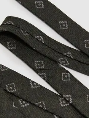 REISS Fazio Tie - Forest Green