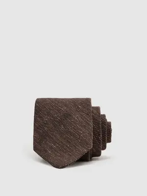 REISS Ermo Tie - Chocolate Brown