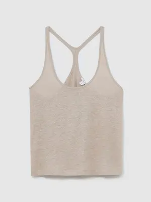 REISS Lidie Linen Racer-back Vest