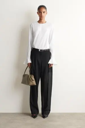 Cos Flared-cuff Cotton Blouse
