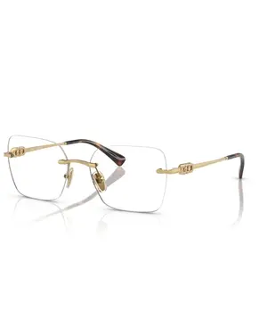 VOGUE EYEWEAR Square Rimless Eyeglasses With Tone Detail - Gold