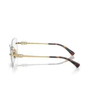 VOGUE EYEWEAR Square Rimless Eyeglasses With Tone Detail - Gold