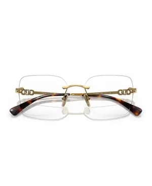 VOGUE EYEWEAR Square Rimless Eyeglasses With Tone Detail - Gold