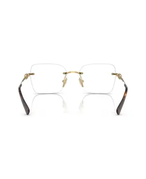 VOGUE EYEWEAR Square Rimless Eyeglasses With Tone Detail - Gold