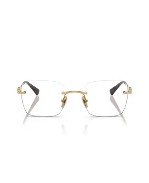 VOGUE EYEWEAR Square Rimless Eyeglasses With Tone Detail - Gold