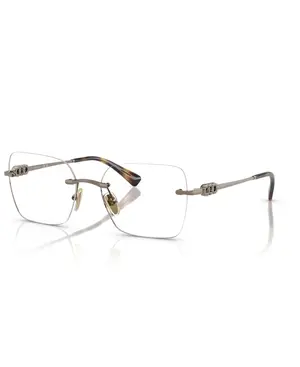 VOGUE EYEWEAR Square Rimless Eyeglasses With Tone Detail - Light Brown