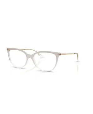 VOGUE EYEWEAR Vogue Eyewear Oval Transparent Gradient Brown Full Rim Eyeglasses Transparent Gradient Brown