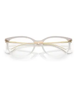 VOGUE EYEWEAR Oval Full Rim Eyeglasses - Transparent Gradient Brown