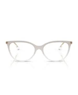 VOGUE EYEWEAR Oval Full Rim Eyeglasses - Transparent Gradient Brown