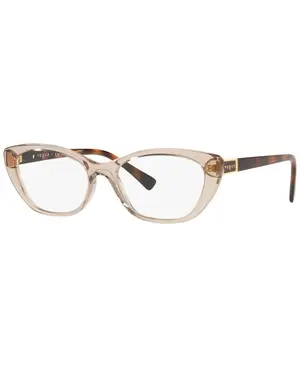 VOGUE EYEWEAR Oval Eyeglasses With Embellishments - Transparent Light Brown