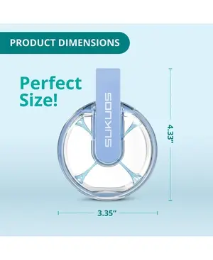 SUKUOS Round Daily Pill Organizer With 4 Compartments