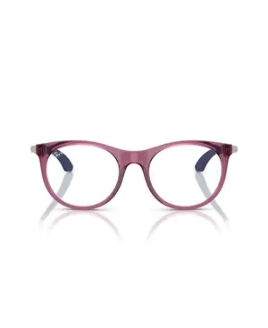 Ray-ban Child Full Rim Round Frame Eyeglasses - Transparent Violet