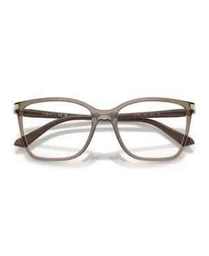 VOGUE EYEWEAR Square Frame Eyeglasses - Transparent Brown