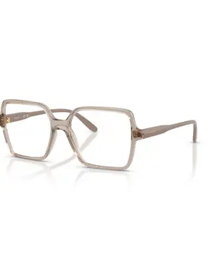 VOGUE EYEWEAR Oversized Square Frame Eyeglasses - Transparent Caramel
